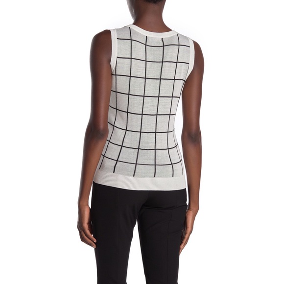 Halogen | Tops | Halogen Patterned Crew Neck Knit Tank Top | Poshmark